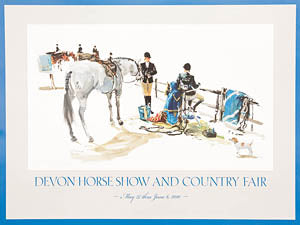 2010 Poster by artist Mickey Paraskevas – Devon Horse Show Souvenirs