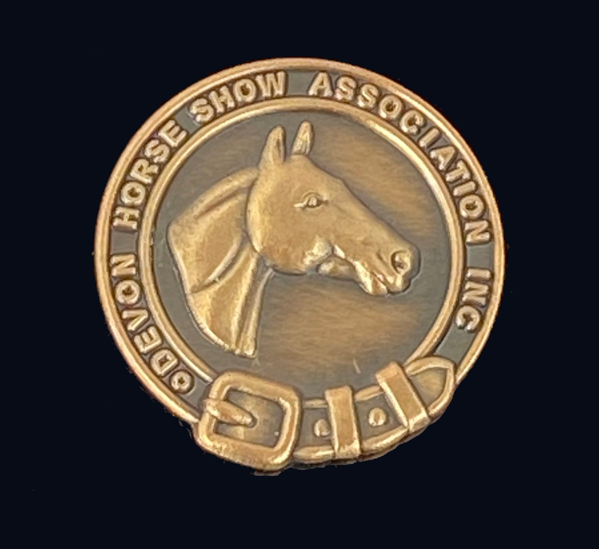 Retro Bronze 1900 Pin – Devon Horse Show Souvenirs